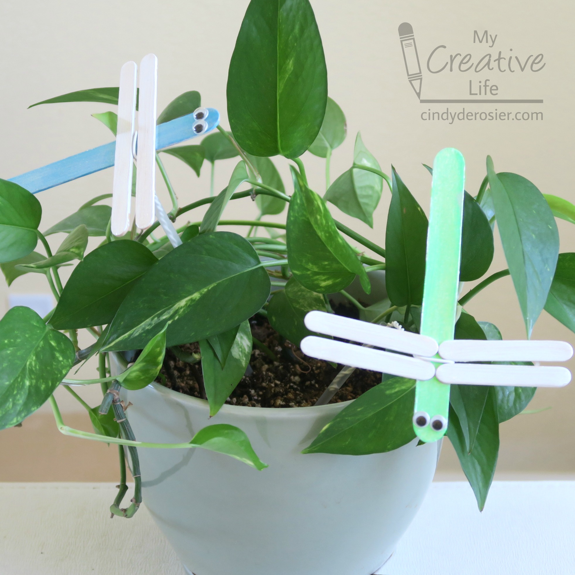 Dragonfly and Damselfly Garden Stakes | Fun Family Crafts