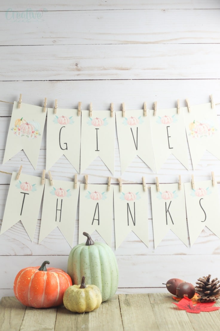 Thanksgiving Printable Banner | Fun Family Crafts