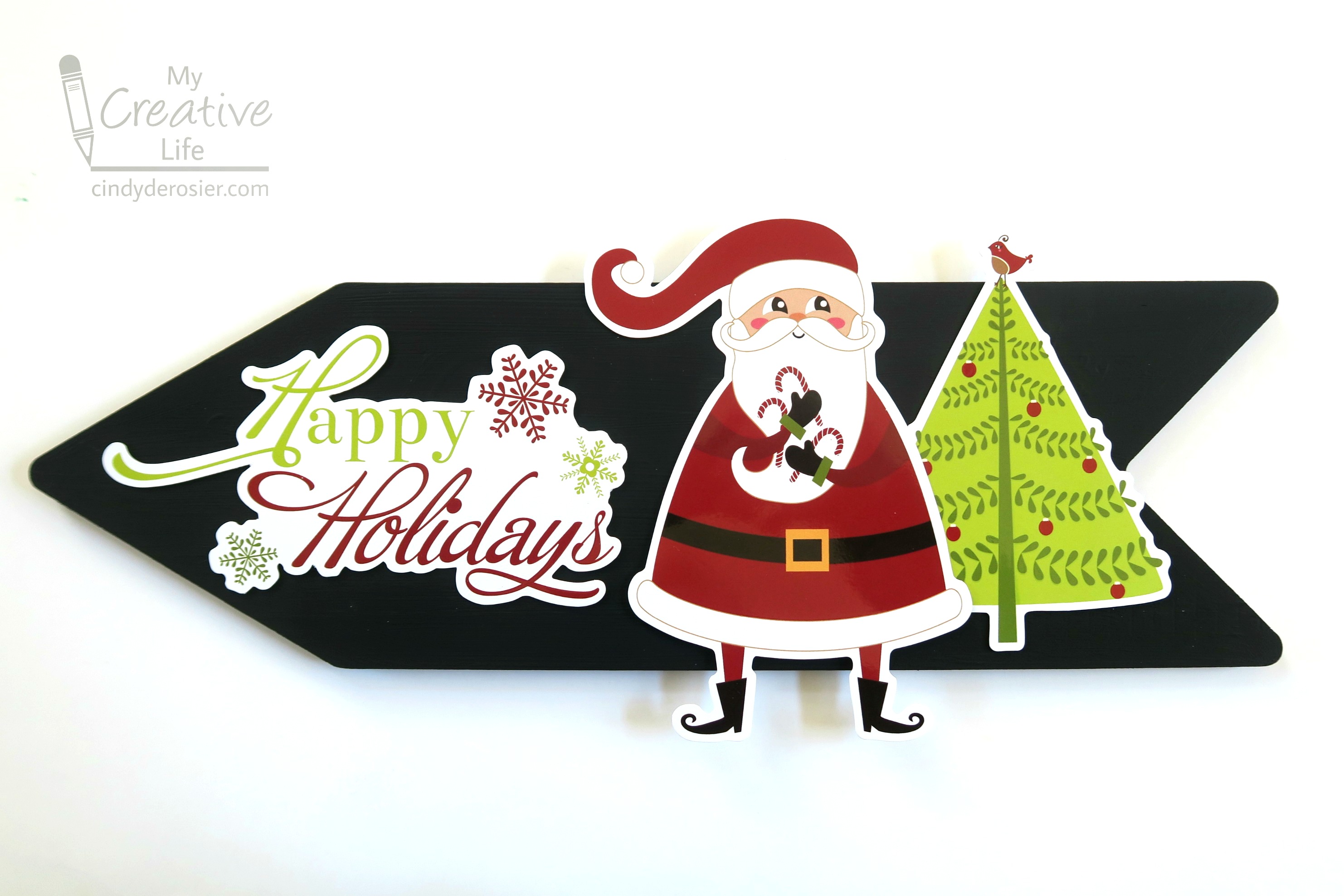 Happy Holidays Santa Sign | Fun Family Crafts