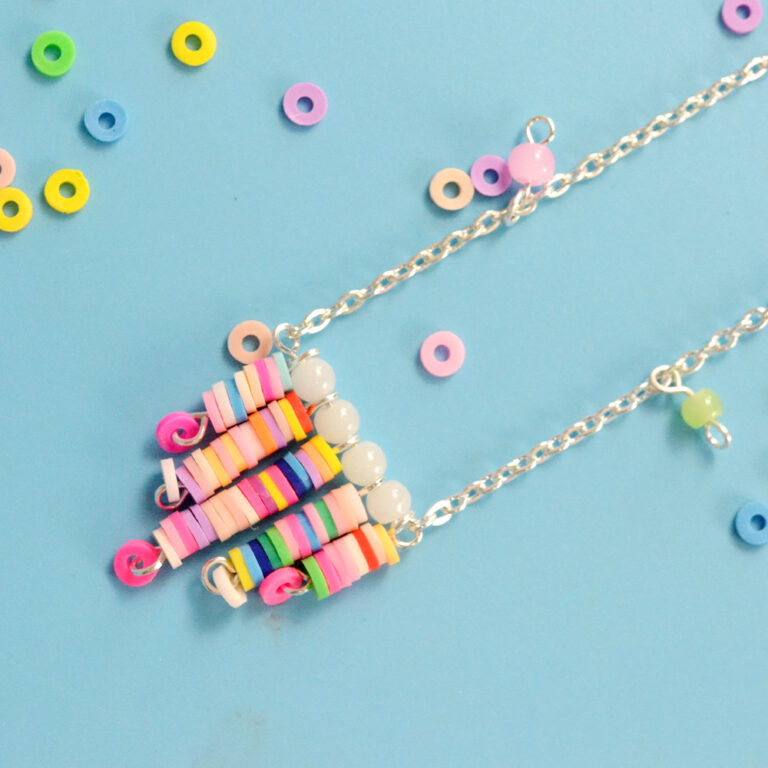 Whimsical Polymer Clay Bead Necklace | Fun Family Crafts