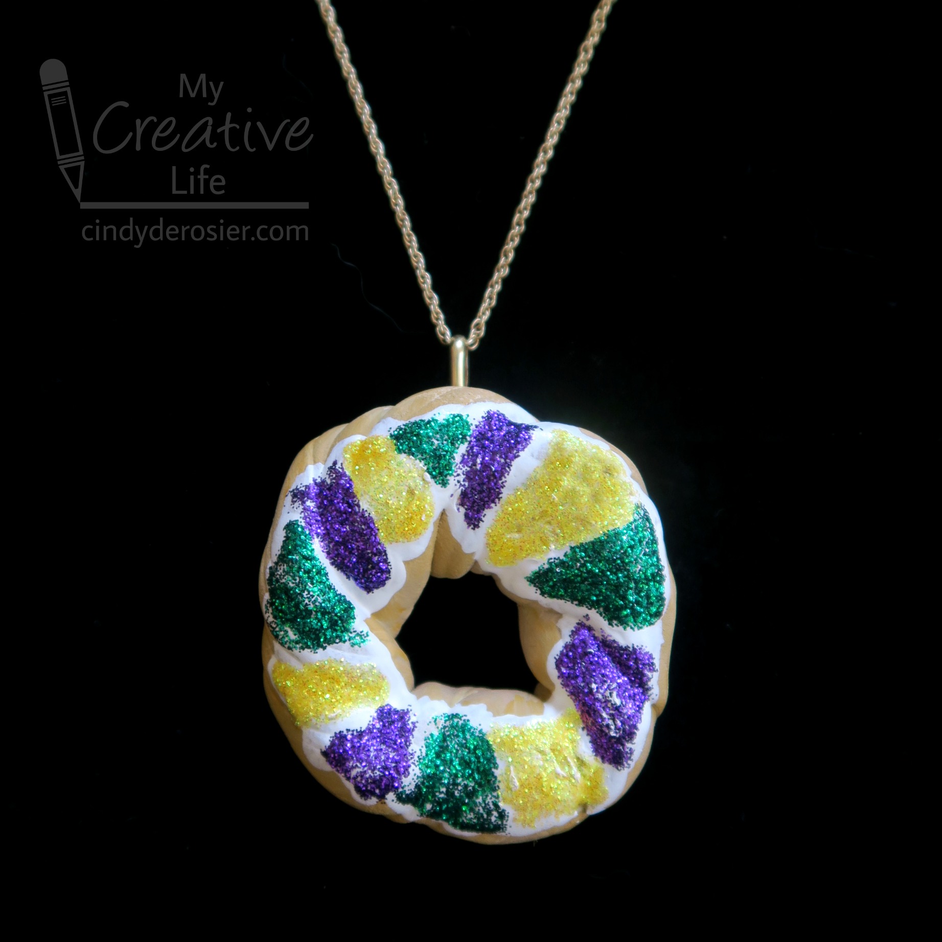 King Cake Mardi Gras Necklace | Fun Family Crafts