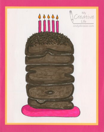 Birthday Cake Name Art | Fun Family Crafts