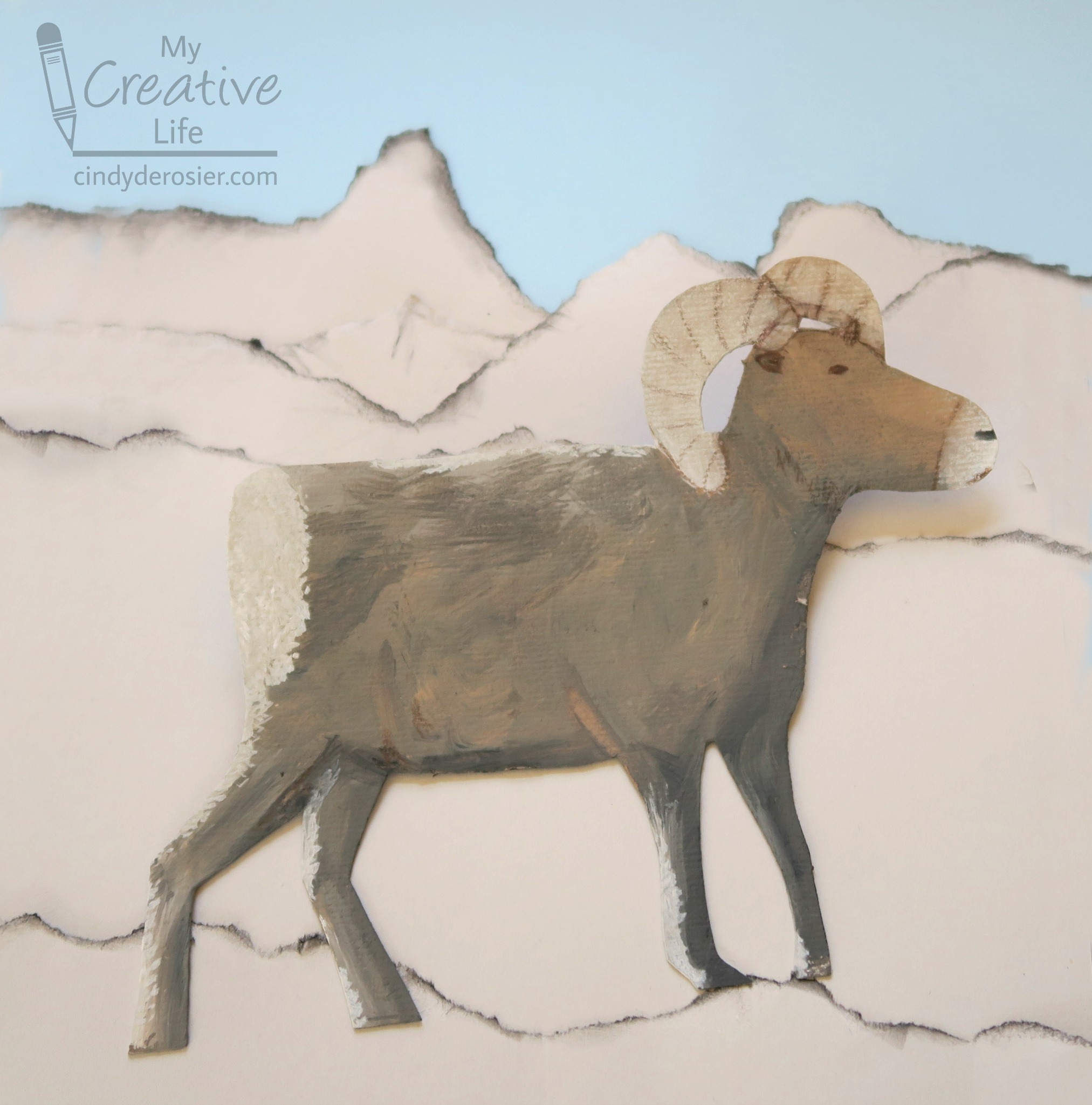 Chipboard Bighorn Sheep | Fun Family Crafts