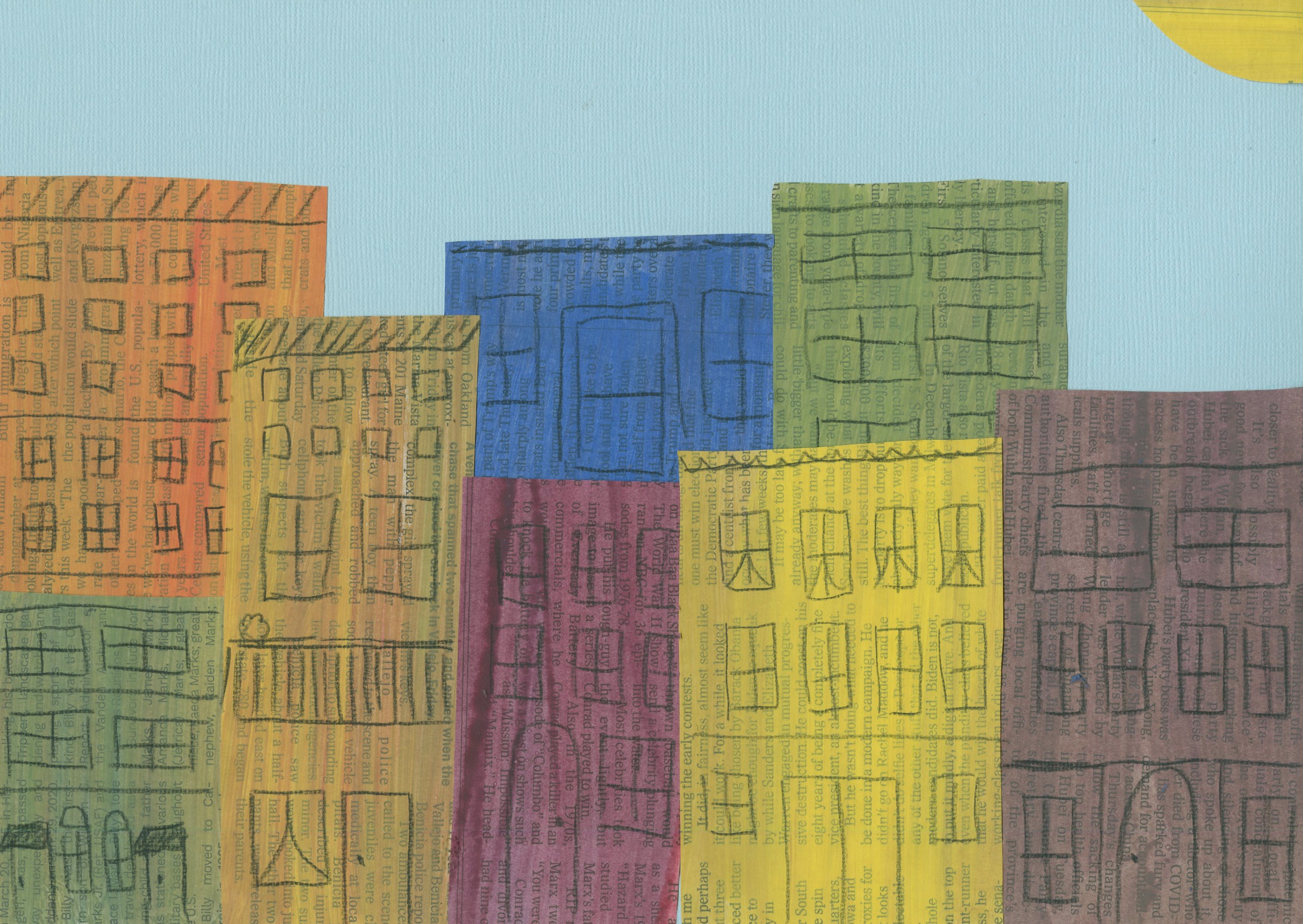 Row of Houses Collage | Fun Family Crafts