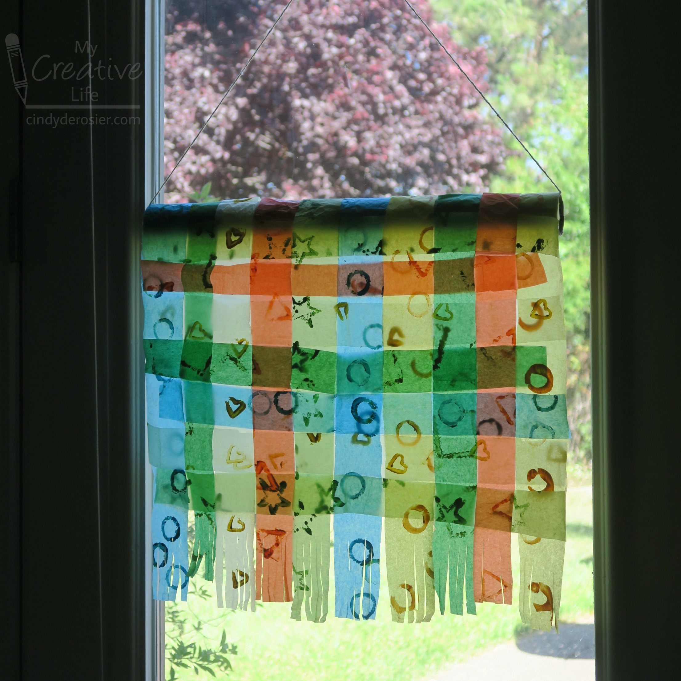 Woven Tissue Paper Suncatcher | Fun Family Crafts