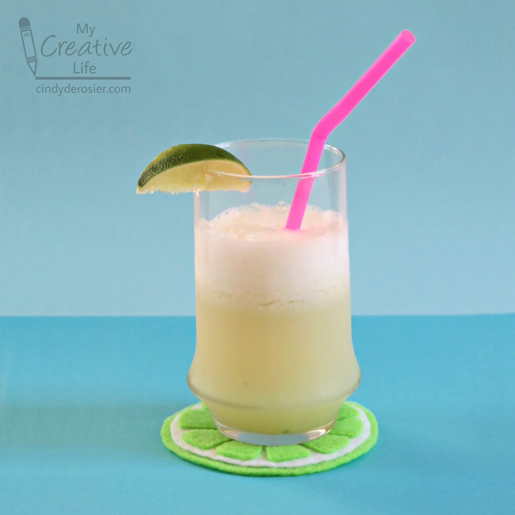 Lime Slice Felt Coaster | Fun Family Crafts