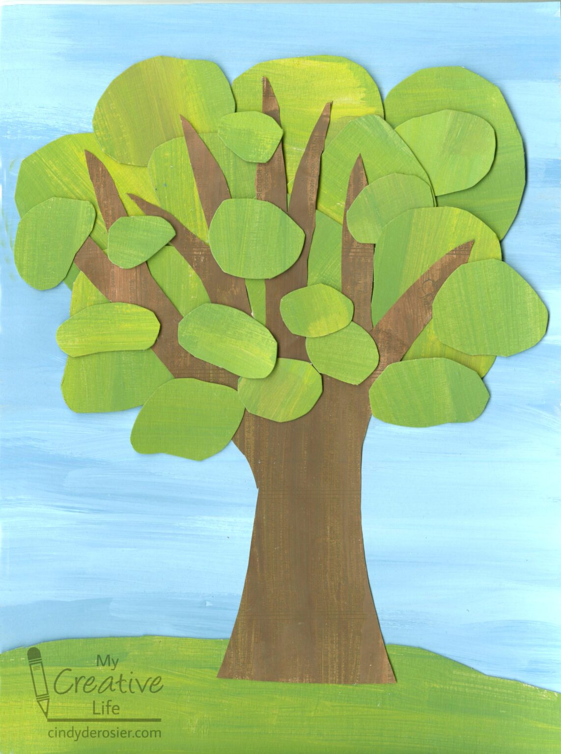 Cereal Box and Newspaper Tree | Fun Family Crafts