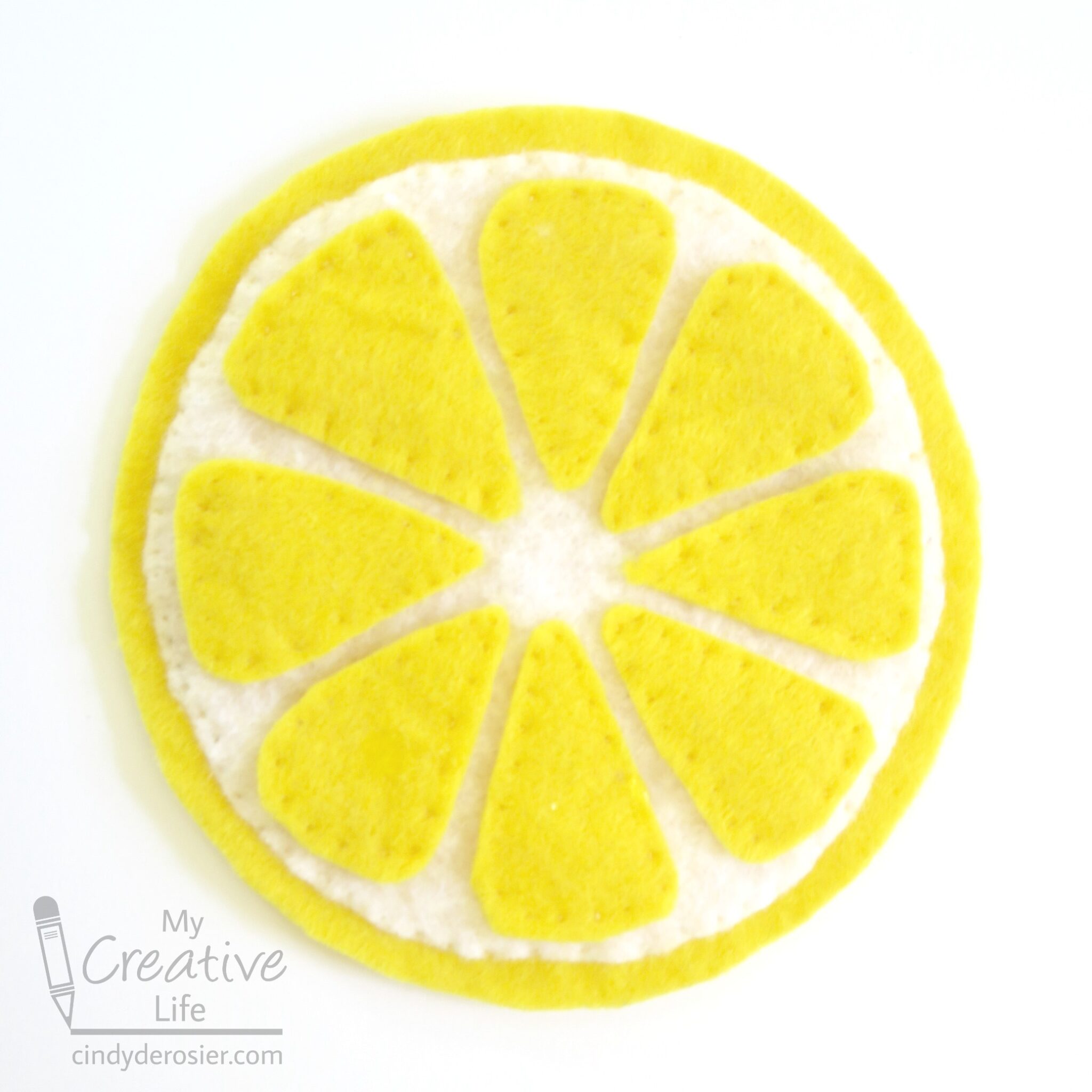 Lemon Slice Felt Coaster | Fun Family Crafts