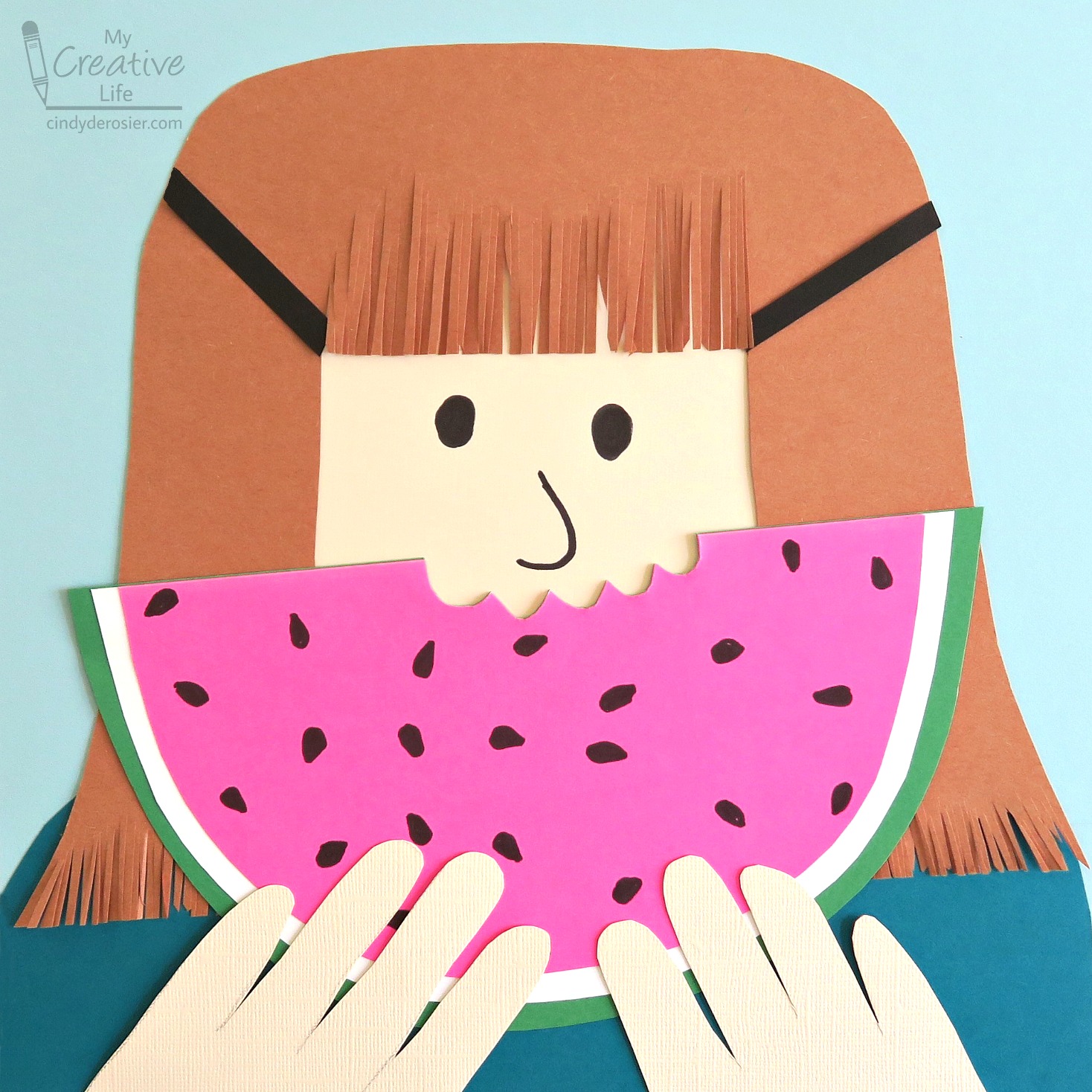 Watermelon Self Portrait | Fun Family Crafts