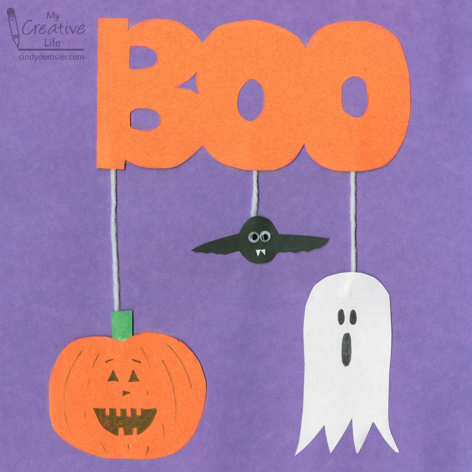 BOO Halloween Mobile Craft | Fun Family Crafts
