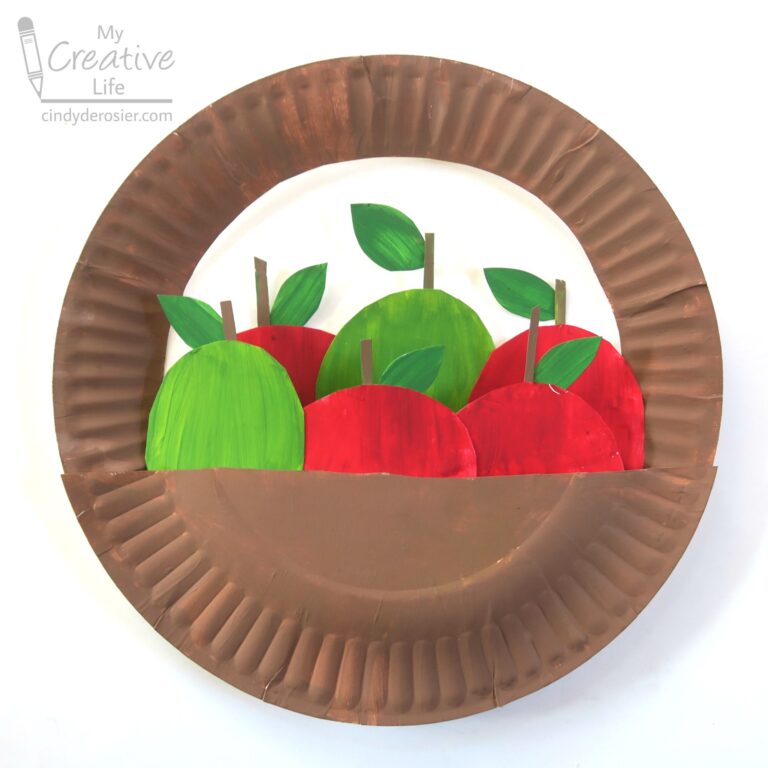 Paper Plate Apple Basket | Fun Family Crafts