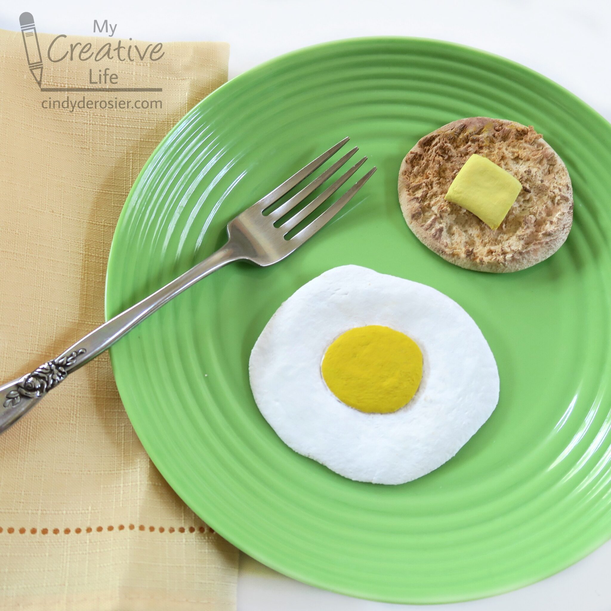 Salt Dough Egg and English Muffin | Fun Family Crafts