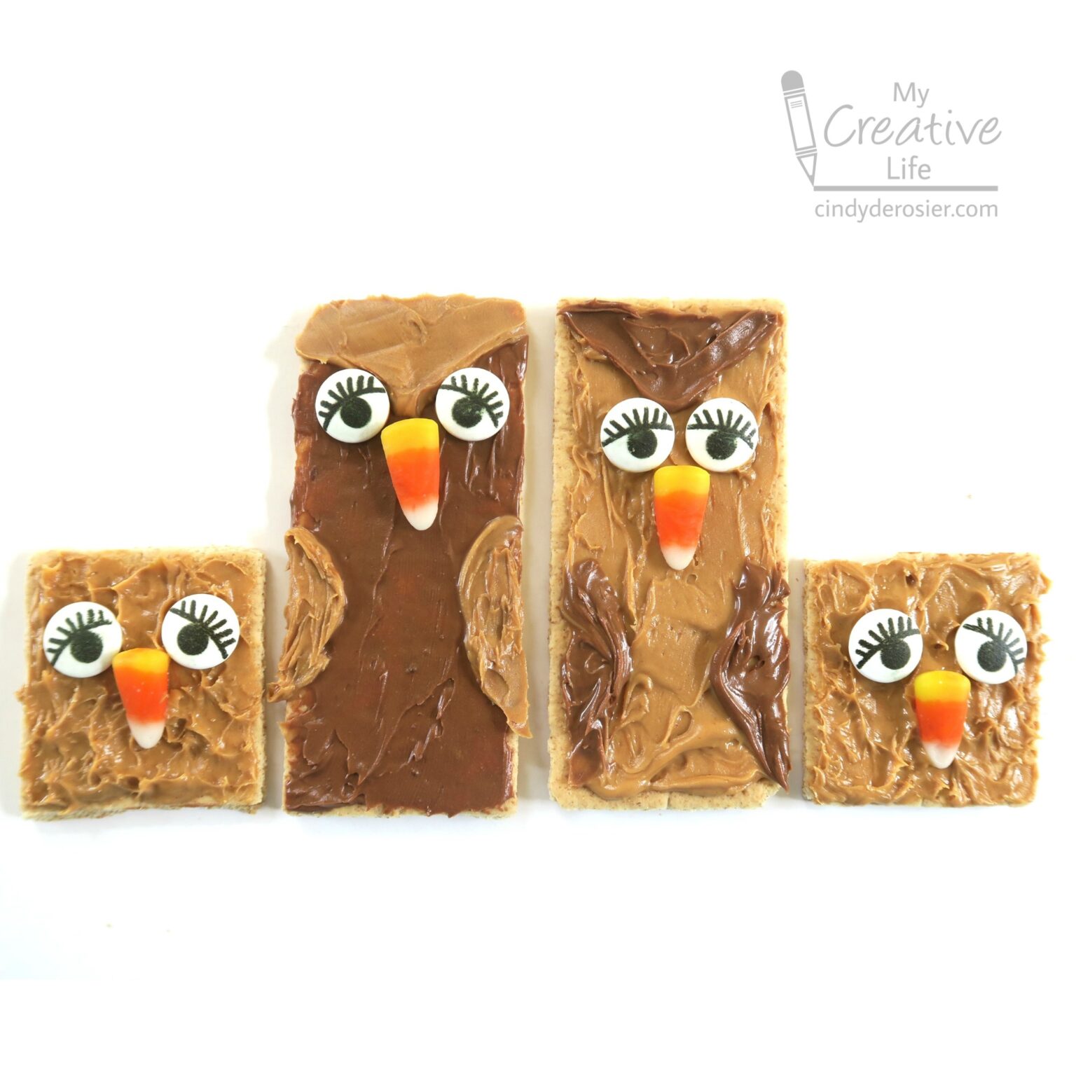 Peanut Butter Graham Cracker Owls | Fun Family Crafts