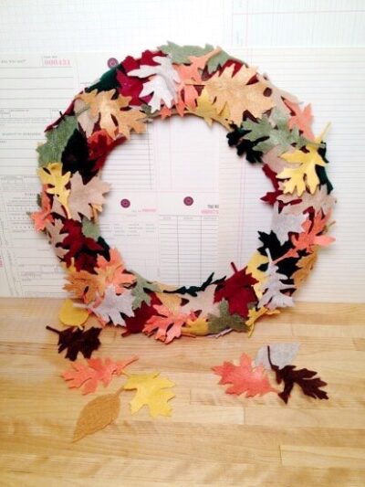 Falling Leaves Autumn Wreath | Fun Family Crafts