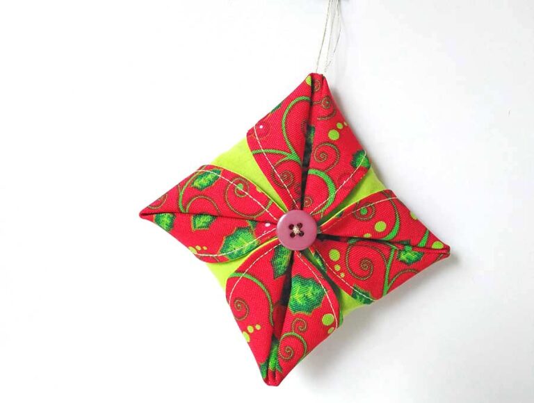 Folded Fabric Christmas Ornaments | Fun Family Crafts