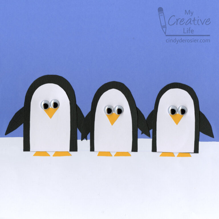 Construction Paper Penguin Family Portrait | Fun Family Crafts