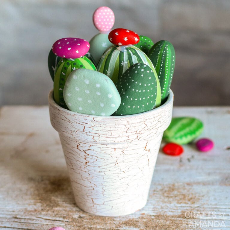 Painted Rock Cactus | Fun Family Crafts