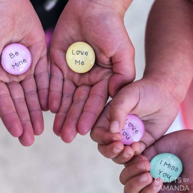Conversation Marble Magnets | Fun Family Crafts