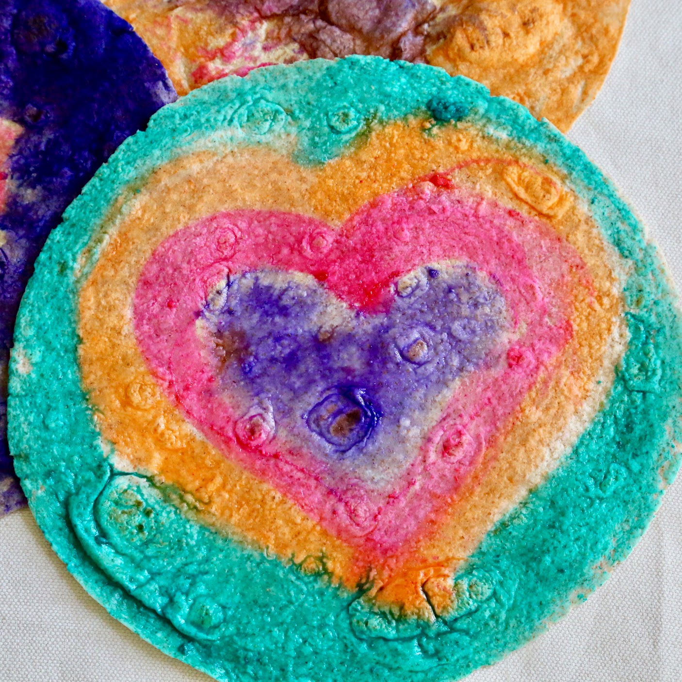 Edible Paint Tortillas | Fun Family Crafts