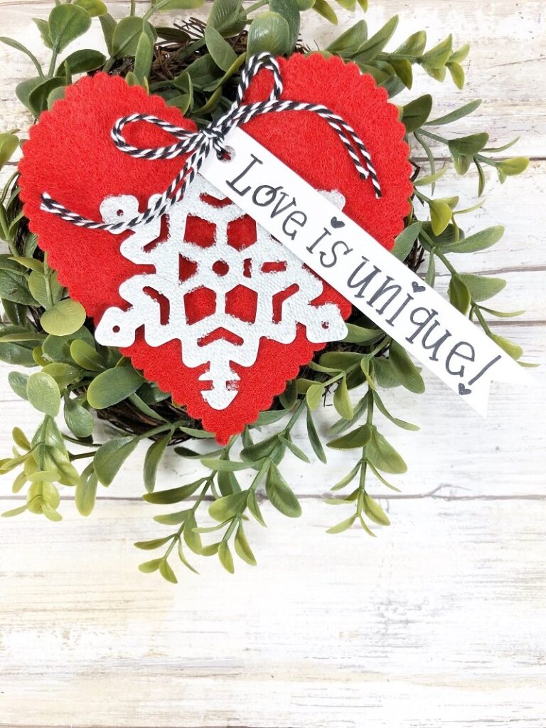 Glittery Snowflake Heart Valentines | Fun Family Crafts