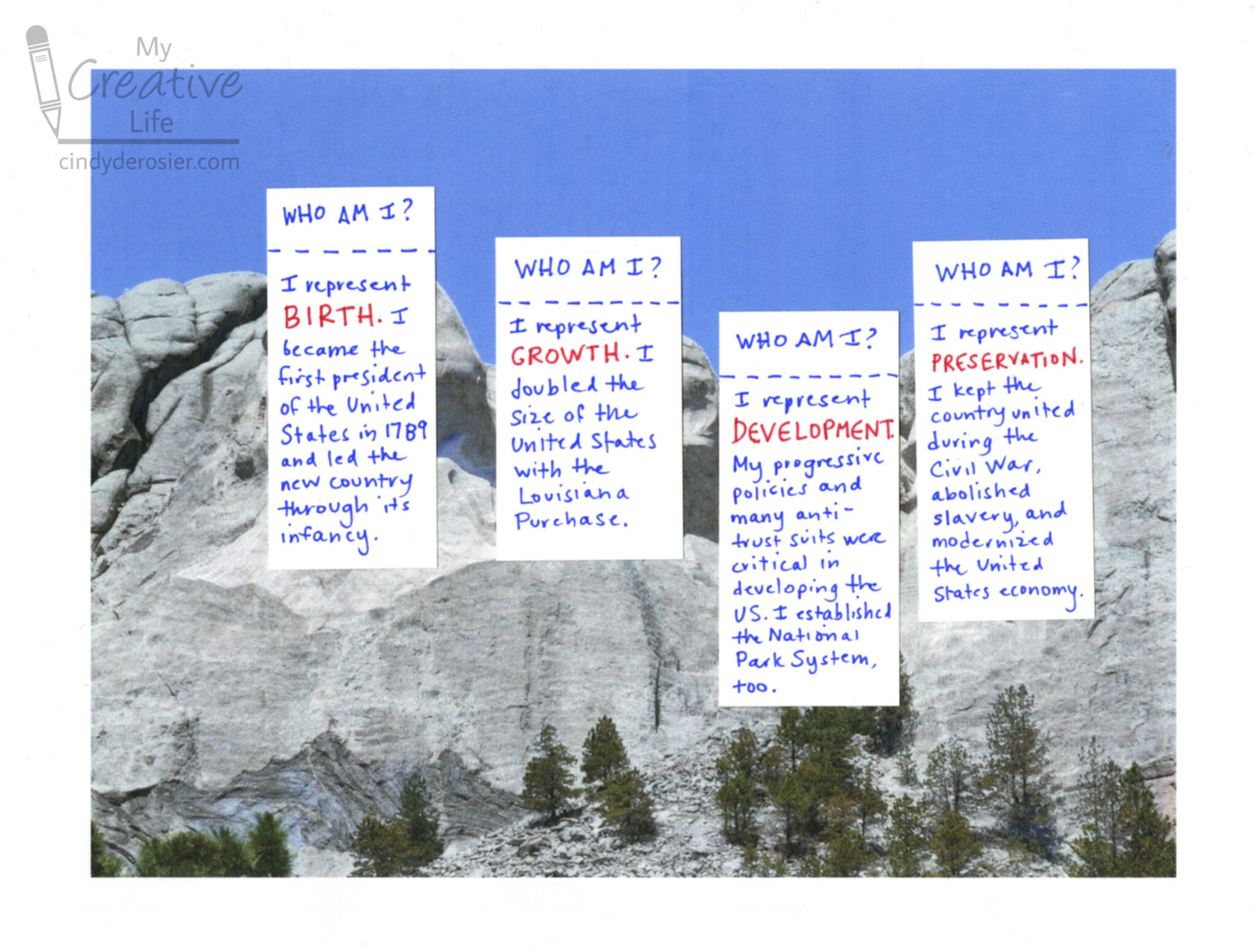 Mount Rushmore: Guess the Presidents Craft | Fun Family Crafts