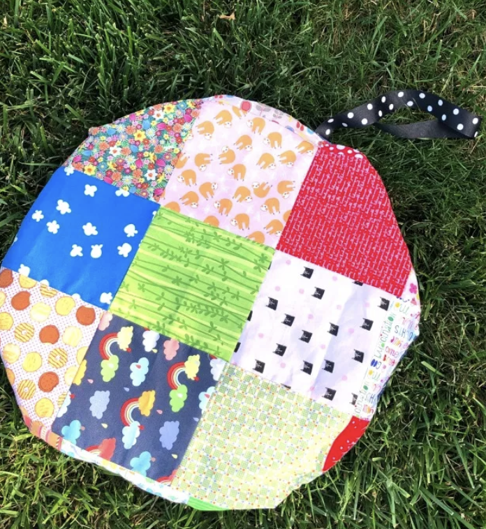 Recycled Jeans and Scrap Fabric Sit-Upon | Fun Family Crafts