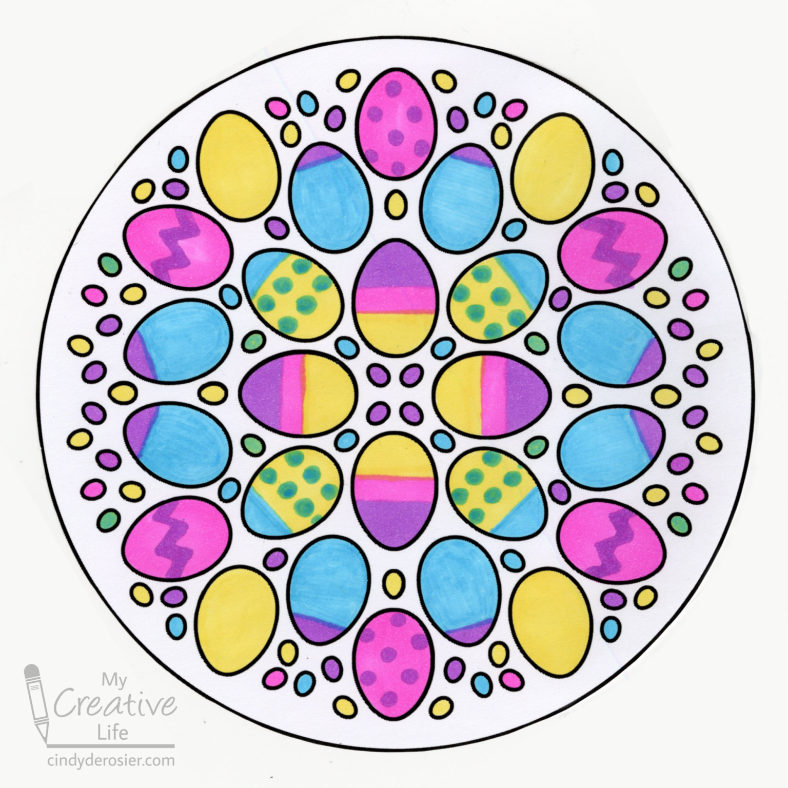 Easter Egg and Jelly Bean Mandala | Fun Family Crafts
