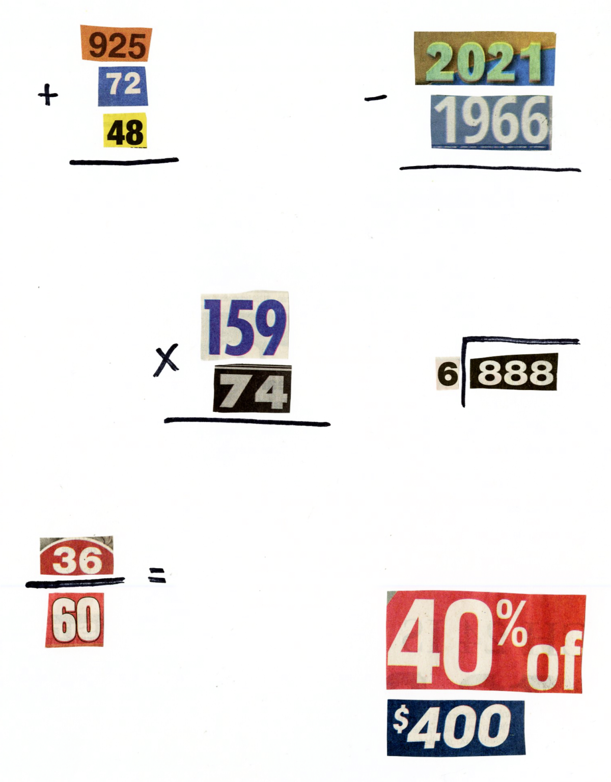 Newspaper Math | Fun Family Crafts