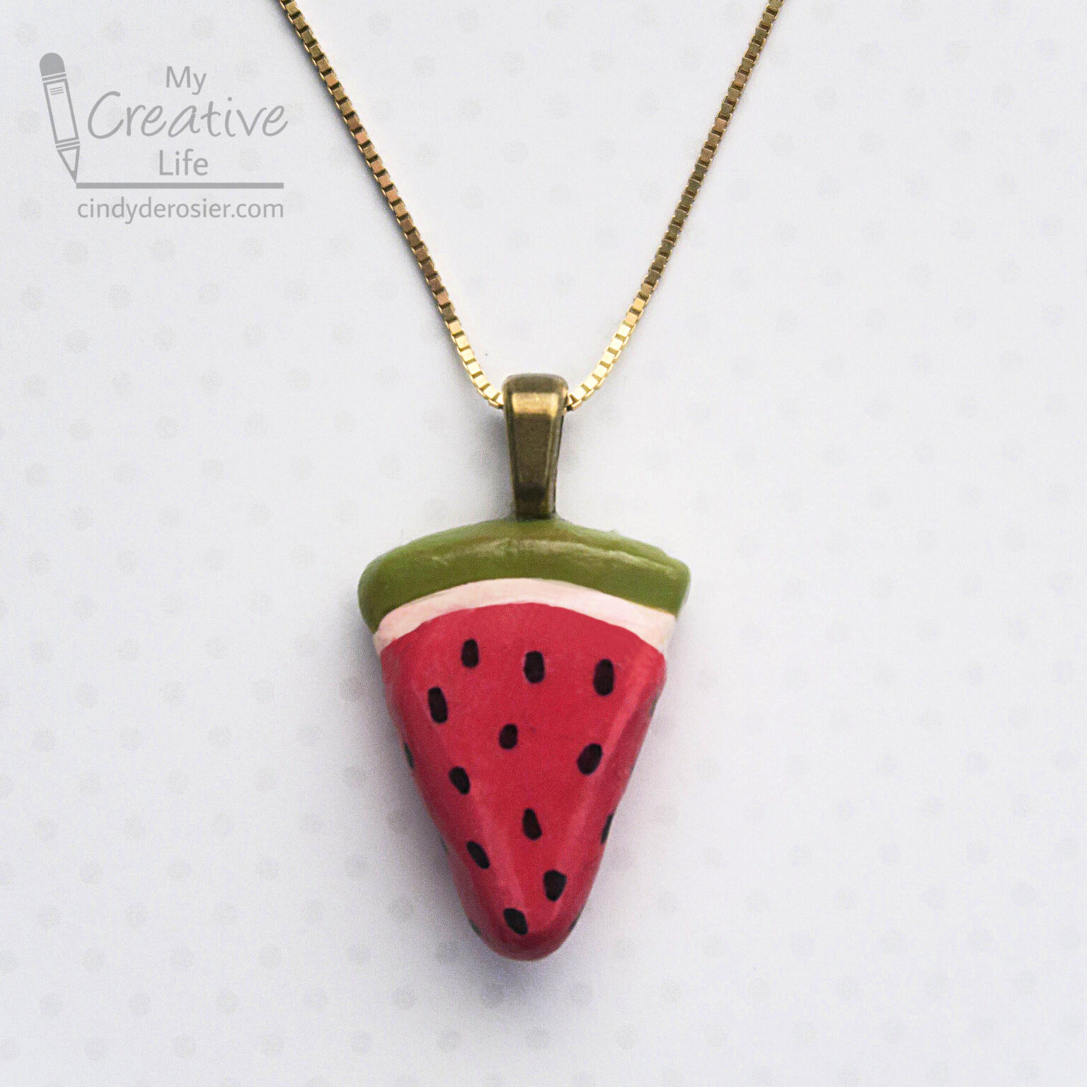Clay Watermelon Necklace | Fun Family Crafts