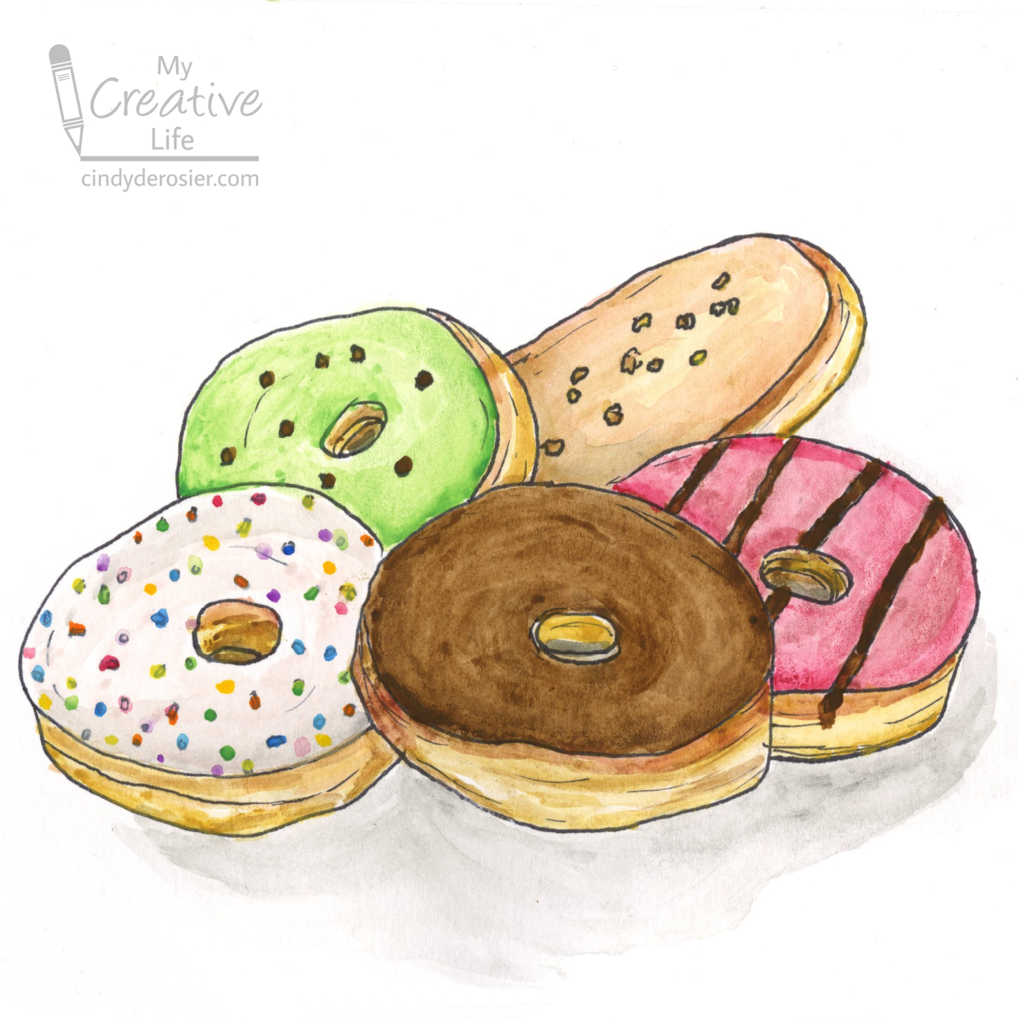 Watercolor Donuts | Fun Family Crafts