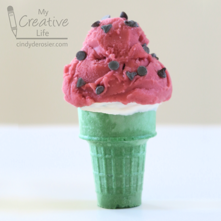 Watermelon Ice Cream Cones | Fun Family Crafts