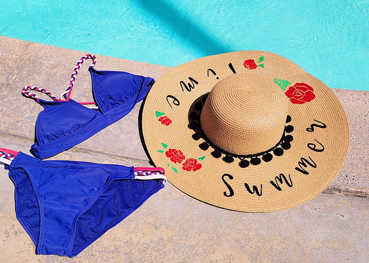 Personalized Floppy Beach Hat | Fun Family Crafts