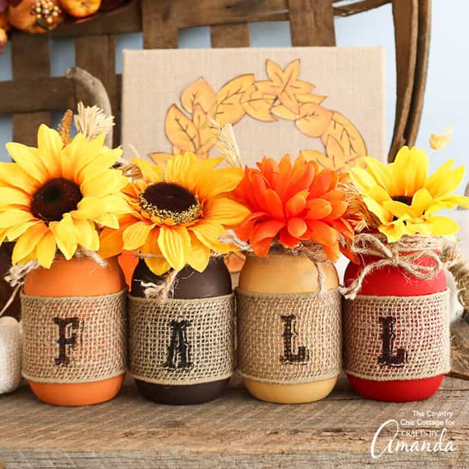 Fall Mason Jars | Fun Family Crafts
