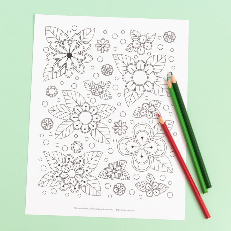 Flowers Coloring Page | Fun Family Crafts