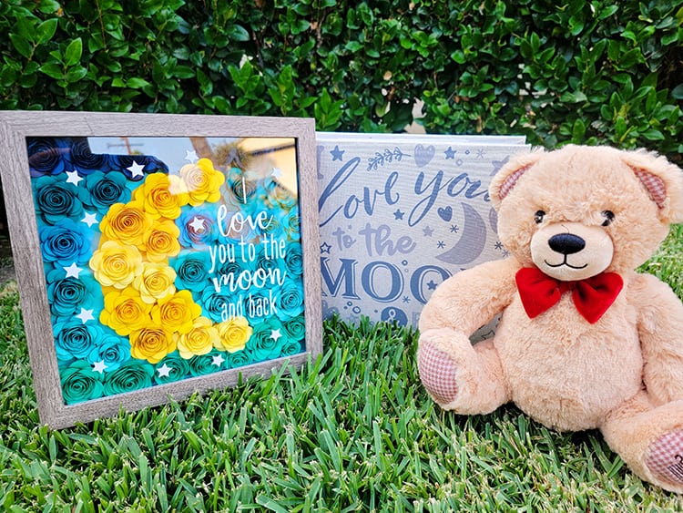 Ombre Paper Flower Shadow Box | Fun Family Crafts