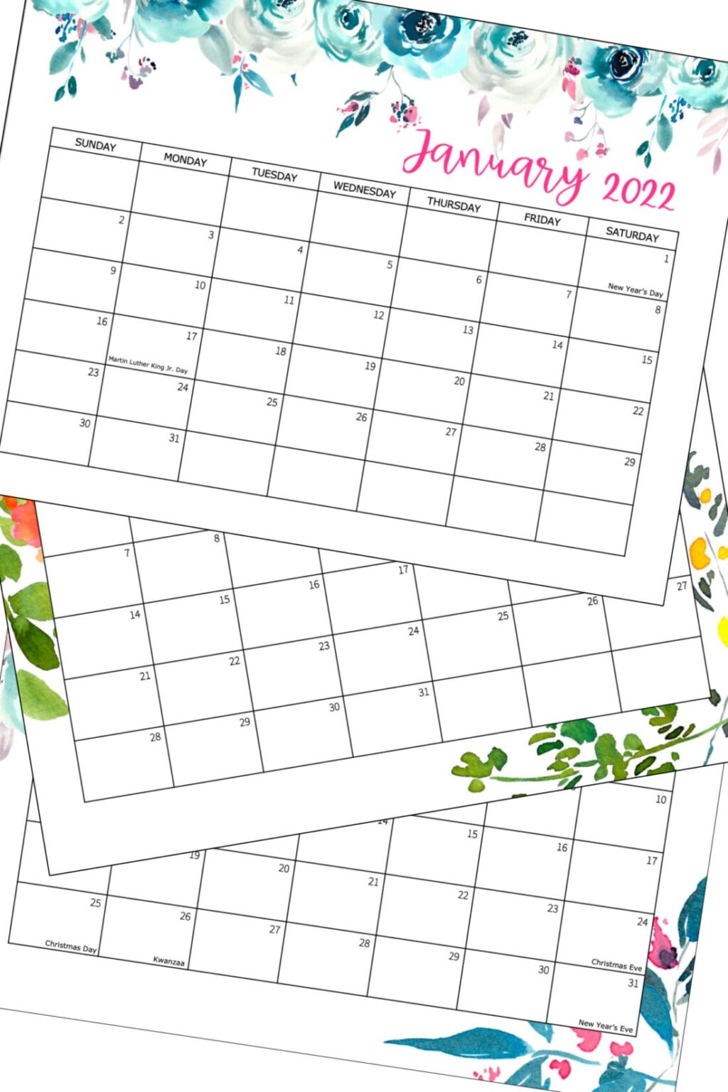 Printable 2022 Calendar | Fun Family Crafts