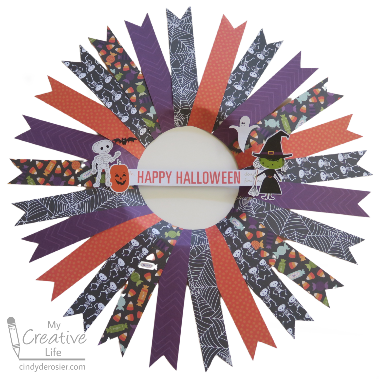 Paper Plate Halloween Wreath | Fun Family Crafts