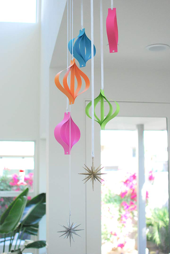 Mid-Century Modern Paper Christmas Ornaments | Fun Family Crafts
