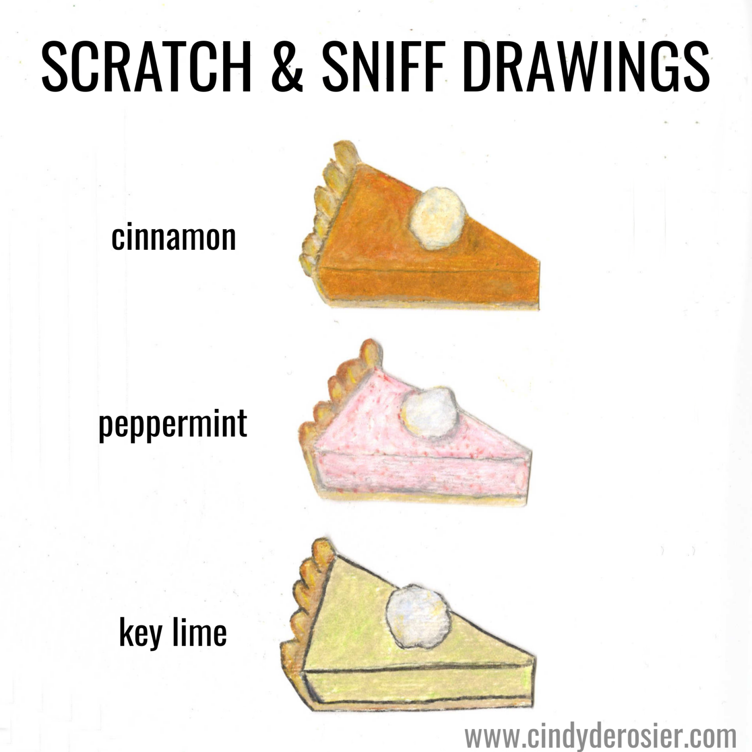 Scratch and Sniff Pie Drawings | Fun Family Crafts