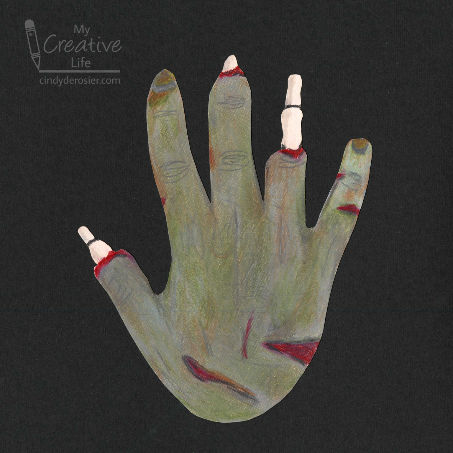 Zombie Handprint | Fun Family Crafts