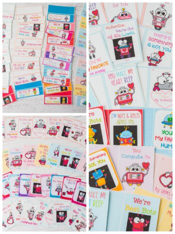 Printable Robot Valentines and Treat Toppers | Fun Family Crafts