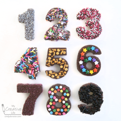 Edible Numbers with Sprinkles | Fun Family Crafts