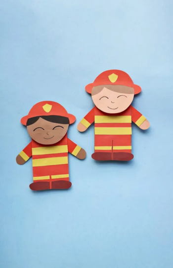 Paper Bag Firefighter Puppets | Fun Family Crafts