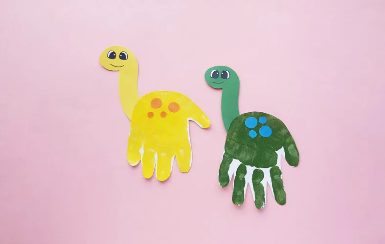 Dinosaur Handprint Craft | Fun Family Crafts