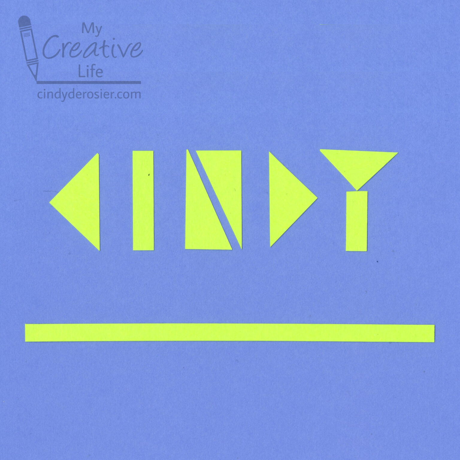 Name Art: Triangles and Rectangles Only | Fun Family Crafts