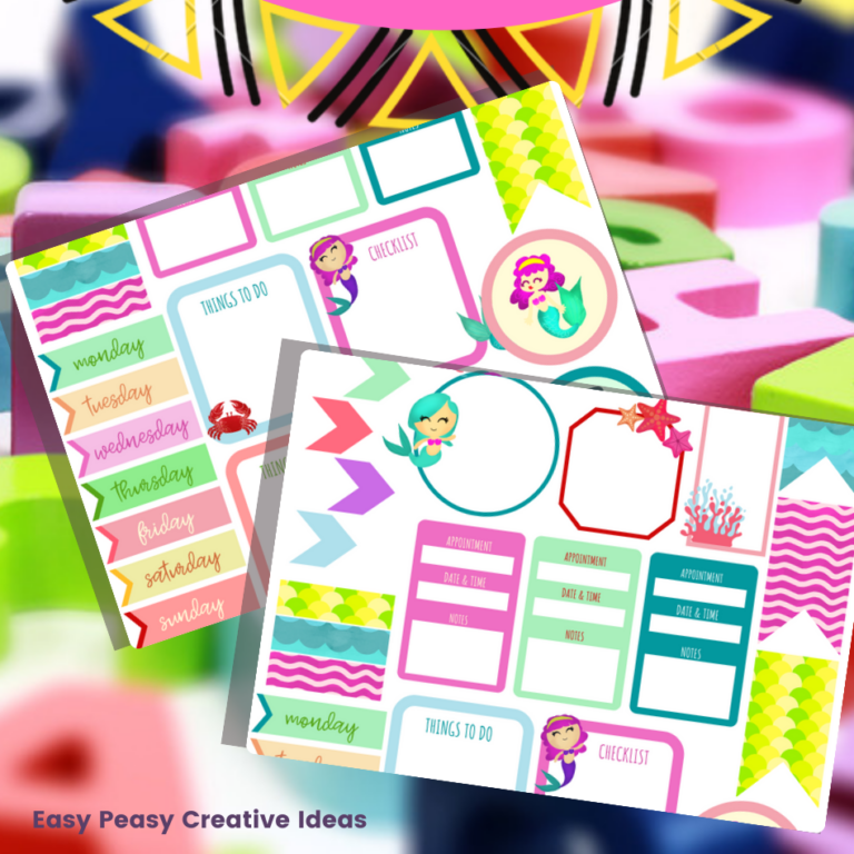 Printable Mermaid Stickers | Fun Family Crafts