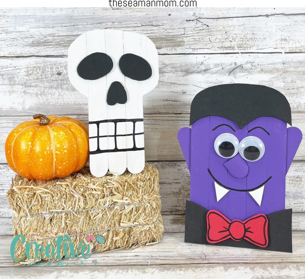 Craft Stick Dracula and Skull | Fun Family Crafts