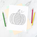 Printable Zentangle Pumpkin Coloring Page | Fun Family Crafts