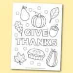 Printable Give Thanks Coloring Page | Fun Family Crafts