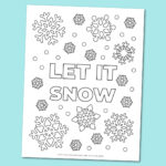 Printable Let it Snow coloring page | Fun Family Crafts